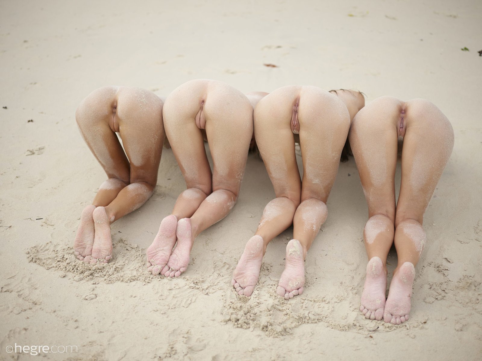 Ariel Marika Melena And Mira In Sexy Sand Sculptures By Hegre Art